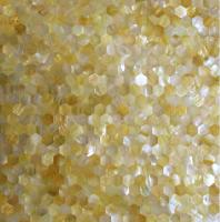 China Handmade Beautiful Sea shell Wall Panel Yellow Butterfly Shell Decoration Panel 25mm for sale