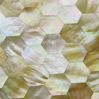 China Handmade Beautiful Sea shell Wall Panel Yellow Butterfly Shell Decoration Panel 25mm for sale