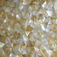 China Handmade Beautiful Sea shell Wall Panel Yellow Butterfly Shell Decoration Panel 10-35mm for sale