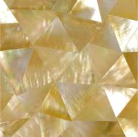 China Handmade Sea shell Wall Cladding Yellow Butterfly Shell Decoration Panel Triangle 10-35mm for sale