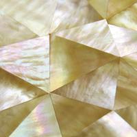 China Handmade Sea shell Wall Cladding Yellow Butterfly Shell Decoration Panel Triangle 10-35mm for sale