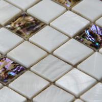 China Handmade Seashell Mosaic Mixed Abalone Shell Square Pieces 20x20mm 305x305mm Sheet for sale