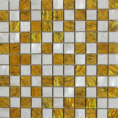 China Freshwater Shell Mosaic Mixed Colored Abalone Shell Square Pieces 20x20mm 305x305mm Sheet for sale