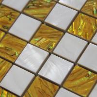 China Freshwater Shell Mosaic Mixed Colored Abalone Shell Square Pieces 20x20mm 305x305mm Sheet for sale