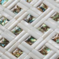 China Convex Surface Mixed Abalone Shell Wall Panel Freshwater Sea Shell Mosaic 7x20mm 13x13mm for sale