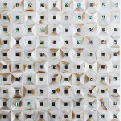 China Handmade Natural Sea shell Wall Panel Abalone Shell Mixed Colorful Shell Decorating Panel for sale