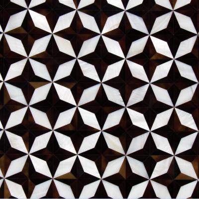 China Natural Sea shell Wall Mosaic Freshwater Shell Mixed Penguin Shell Decorating Wall Panel for sale
