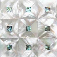 China Sea shell Wall Covering White Butterfly Shell mixed Abalone Shell Decorating Wall Panel for sale