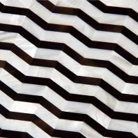China Natural Sea Shell Wall Mosaic Panel 11x22mm Freshwater and Cattle Ear Shell Wall Covering for sale