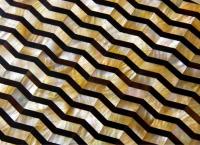 China Natural Sea Shell Wall Mosaic Yellow Butterfly Shell Mixed Cattle Ear Shell Wall Panel for sale