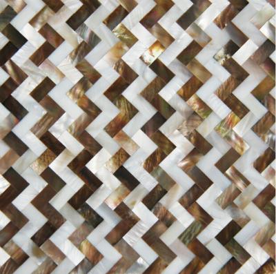 China Natural Sea shell Wall Covering Freshwater Shell Mixed Penguin Decorating Shell Wall Panel for sale