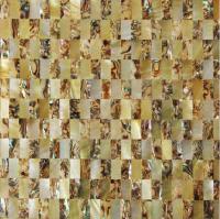 China Natural Sea shell Wall Covering Yellow Butterfly Shell Mixed Abalone Shell Wall Panel for sale