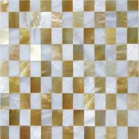 China Natural Seashell Wall Covering Yellow Butterfly Shell Mixed Freshwater Shell Panel 10x20mm for sale
