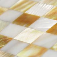 China Natural Seashell Wall Covering Yellow Butterfly Shell Mixed Freshwater Shell Panel 10x20mm for sale