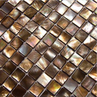 China Handmade Sea Shell Mosaic Penguin Wall Tile 15x15mm Pieces 305x305mm Sheet for sale