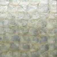 China Natural Sea shell Wall Covering Capiz Shell Decorating Wall Mosaic Panel for Interior for sale