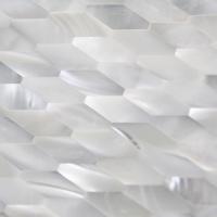 China Natural Seashell Wall Covering Trochus Shell Decorating Wall Panel Rhombus Piece 10x20mm for sale