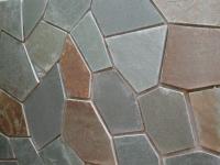 China Natural Paving Stone Rusty Slate Irregular Stone Crazy Stone Multicolor Stepping Stone for sale