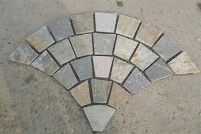China Natural Yellow Quartz Split Face Flagstone 2cm 3cm Patio Stone Wall Cladding for sale