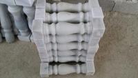 China White Marble Balustrade Guangxi Carrara Baluster Handrails Custom Sizes for sale