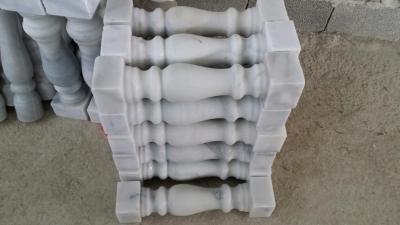China White Marble Balustrade Guangxi Carrara Baluster Handrails Custom Sizes for sale