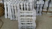 China White Marble Balustrade Guangxi Carrara Baluster Handrails Custom Sizes for sale