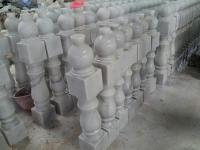 China Guangxi White Marble Baluster Balcony Balustrade Staircase Railings Custom Sizes 20mm for sale