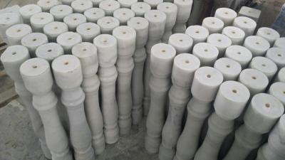 China Guangxi White Marble Balcony Baluster 90cm Height Custom Size Stone Railing for sale