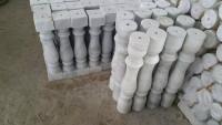 China Guangxi White Marble Balcony Baluster 90cm Height Custom Size Stone Railing for sale