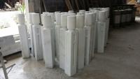 China China White Marble Pillars Garden Boulders 600x600mm Tiles Custom Sizes for sale