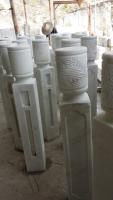 China China White Marble Pillars Garden Boulders 600x600mm Tiles Custom Sizes for sale