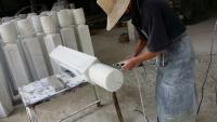 China China White Marble Pillars Garden Boulders 600x600mm Tiles Custom Sizes for sale
