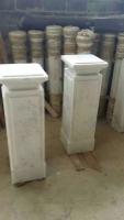 China White Marble Gate Post Guangxi Carrara Marble Pillar Custom Size 1200mm for sale