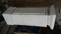 China White Marble Gate Post Guangxi Carrara Marble Pillar Custom Size 1200mm for sale