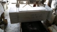 China White Marble Gate Post Guangxi Carrara Marble Pillar Custom Size 1200mm for sale