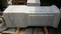China White Marble Gate Post Guangxi Carrara Marble Pillar Custom Size 1200mm for sale