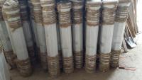 China China White Marble Garden Pillars Balustrade Custom Size 20mm Thickness for sale
