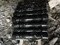 China Black Marble Balustrade Nero Marquina Stone Balcony Railing Custom Size 20mm Thick for sale