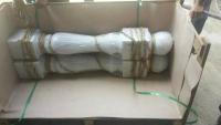 China White Marble Baluster Guangxi Stone Balustrade Staircase Railing 20mm Thickness Custom Size for sale