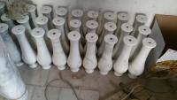 China White Marble Baluster Balcony Railing Guangxi Carrara Stone Stair Rail Custom Size 20mm Thickness for sale