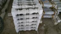 China White Marble Staircase Baluster Guangxi Carrara Balcony Railing Custom Size 1000-1500mm for sale