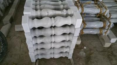 China White Marble Staircase Baluster Guangxi Carrara Balcony Railing Custom Size 1000-1500mm for sale