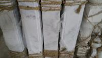 China China White Marble Garden Pillars Guangxi Palisade Custom Size 20mm Thickness for sale