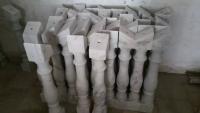 China Guangxi White Marble Balustrade 1000-1500mm Custom Size Porch Balcony Railing for sale
