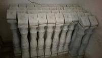 China Guangxi White Marble Balustrade 1000-1500mm Custom Size Porch Balcony Railing for sale