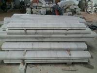 China Guangxi White Marble Staircase Handrail Baluster Banister Custom Size 20mm Thickness for sale