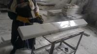 China Guangxi White Marble Staircase Handrail Baluster Banister Custom Size 20mm Thickness for sale