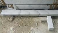 China White Marble Baluster Base Guangxi Stone Plinth 100mm Custom Size for Stair Railing for sale
