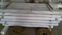 China White Marble Baluster Base Guangxi Stone Plinth 100mm Custom Size for Stair Railing for sale