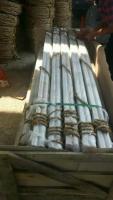 China White Marble Baluster Base Guangxi Stone Plinth 100mm Custom Size for Stair Railing for sale